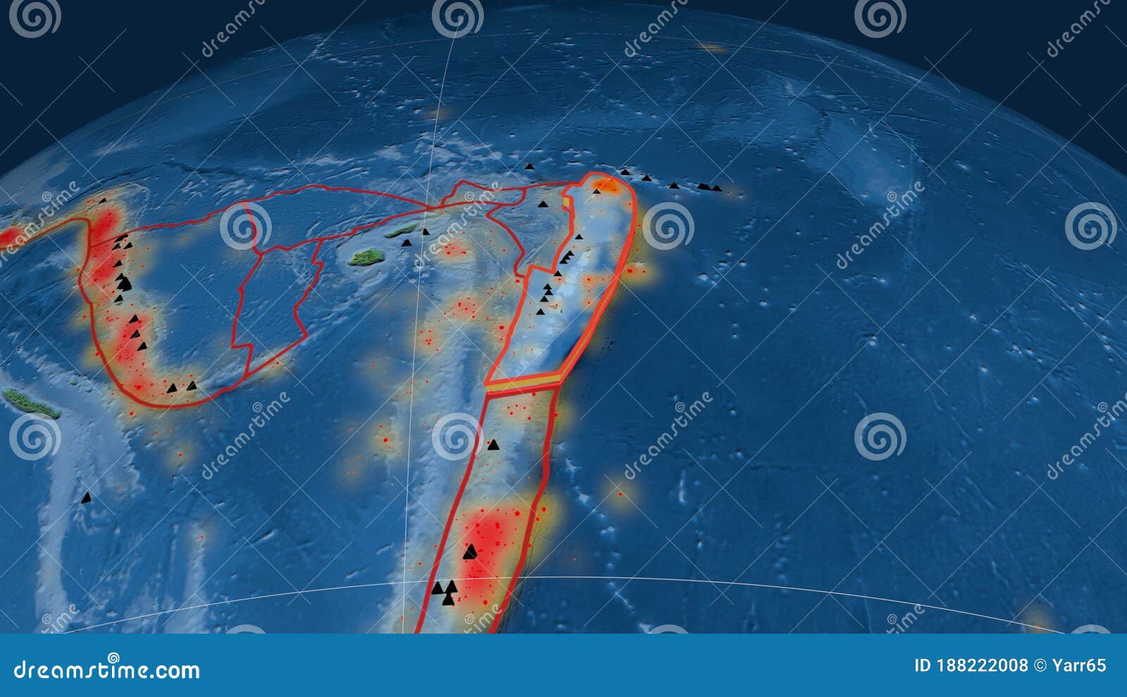 Tonga Plate Extruded - Natural Earth Stock Illustration - Illustration ...