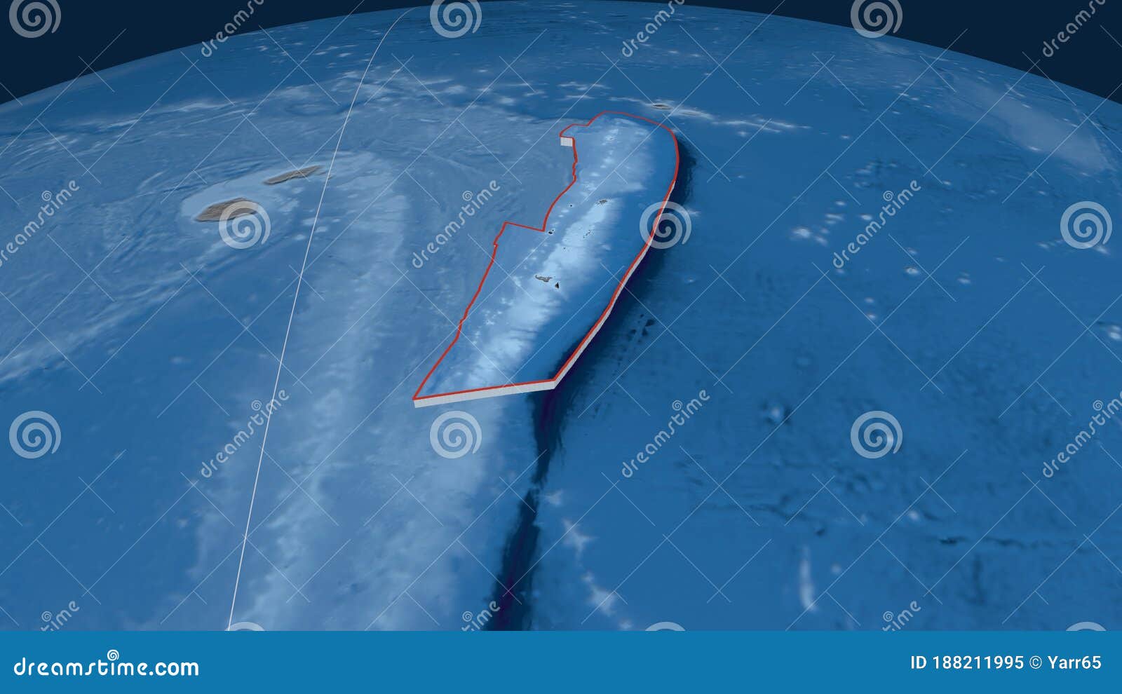 Tonga Plate Extruded - Topo and Bathy Stock Illustration - Illustration ...