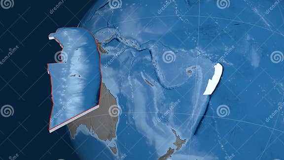 Tonga Plate Presented - Topo and Bathy Stock Illustration ...