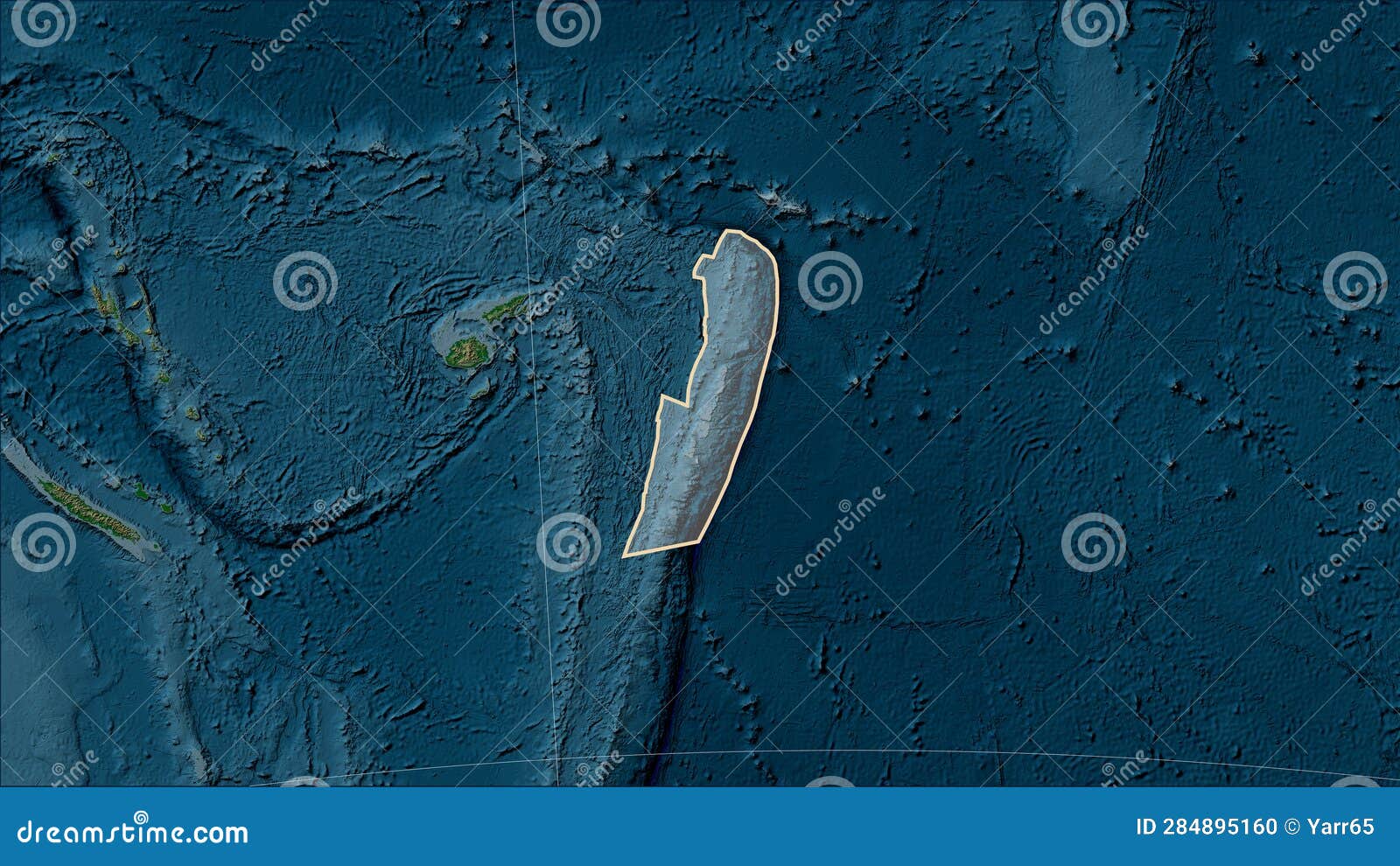 Tonga Tectonic Plate. Physical Map Stock Illustration - Illustration of ...