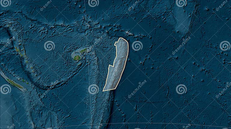 Tonga Tectonic Plate. Physical Map Stock Illustration - Illustration of ...
