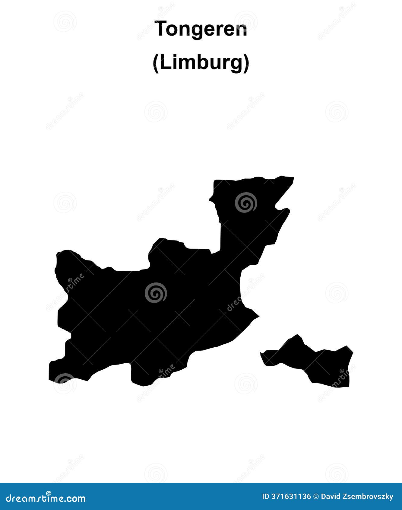 Tongeren Outline Map Vector Illustration | CartoonDealer.com #371631136