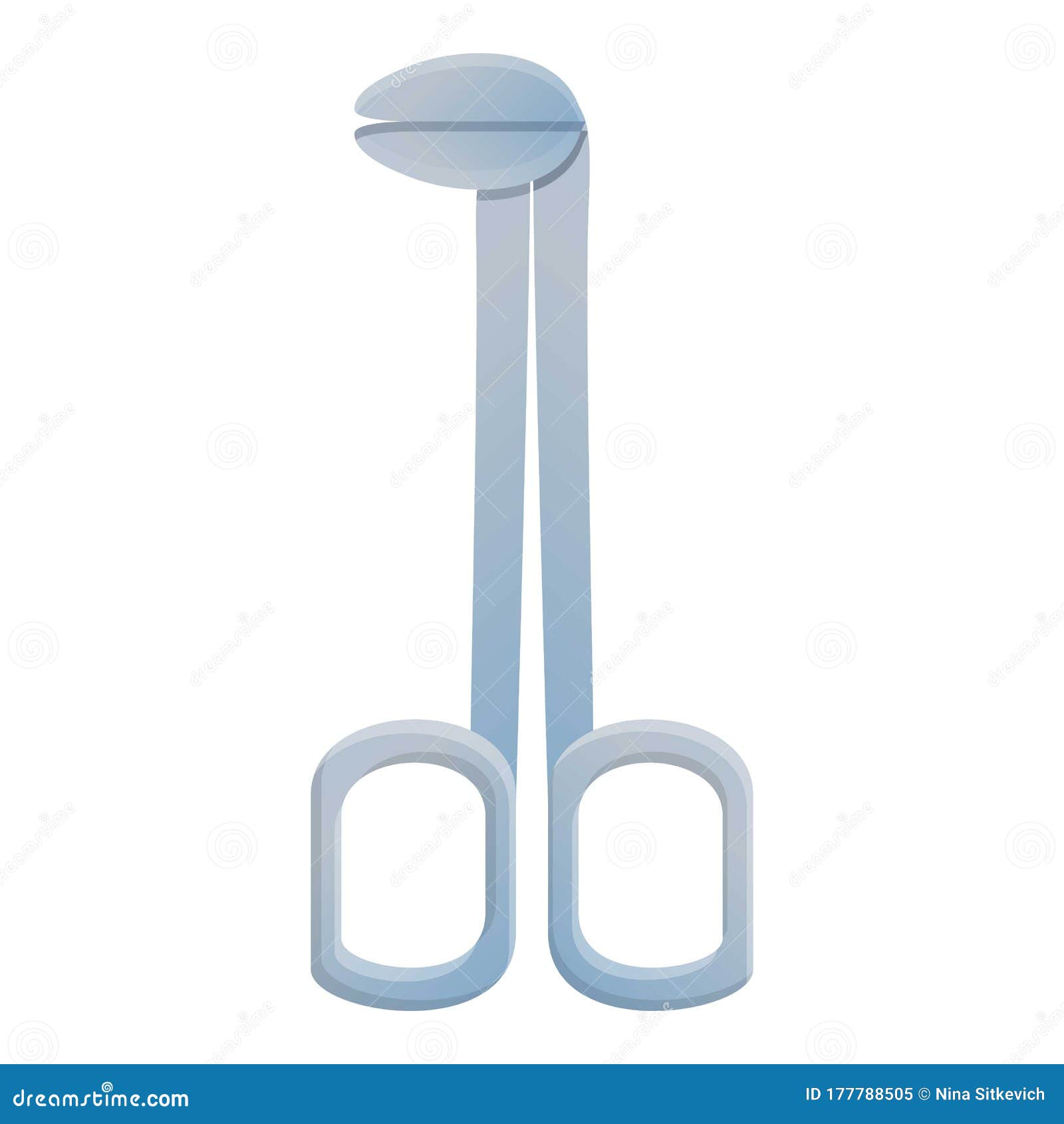Tongs Forceps Icon, Cartoon Style Stock Vector - Illustration of clinic ...
