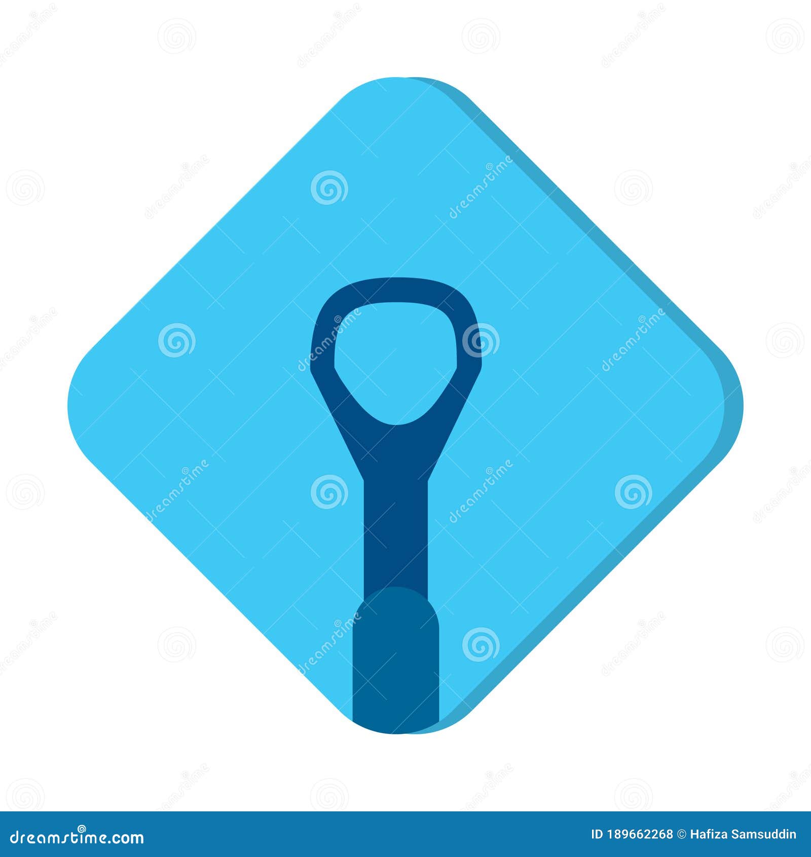 Tongue Cleaner. Vector Illustration Decorative Design Stock Vector ...