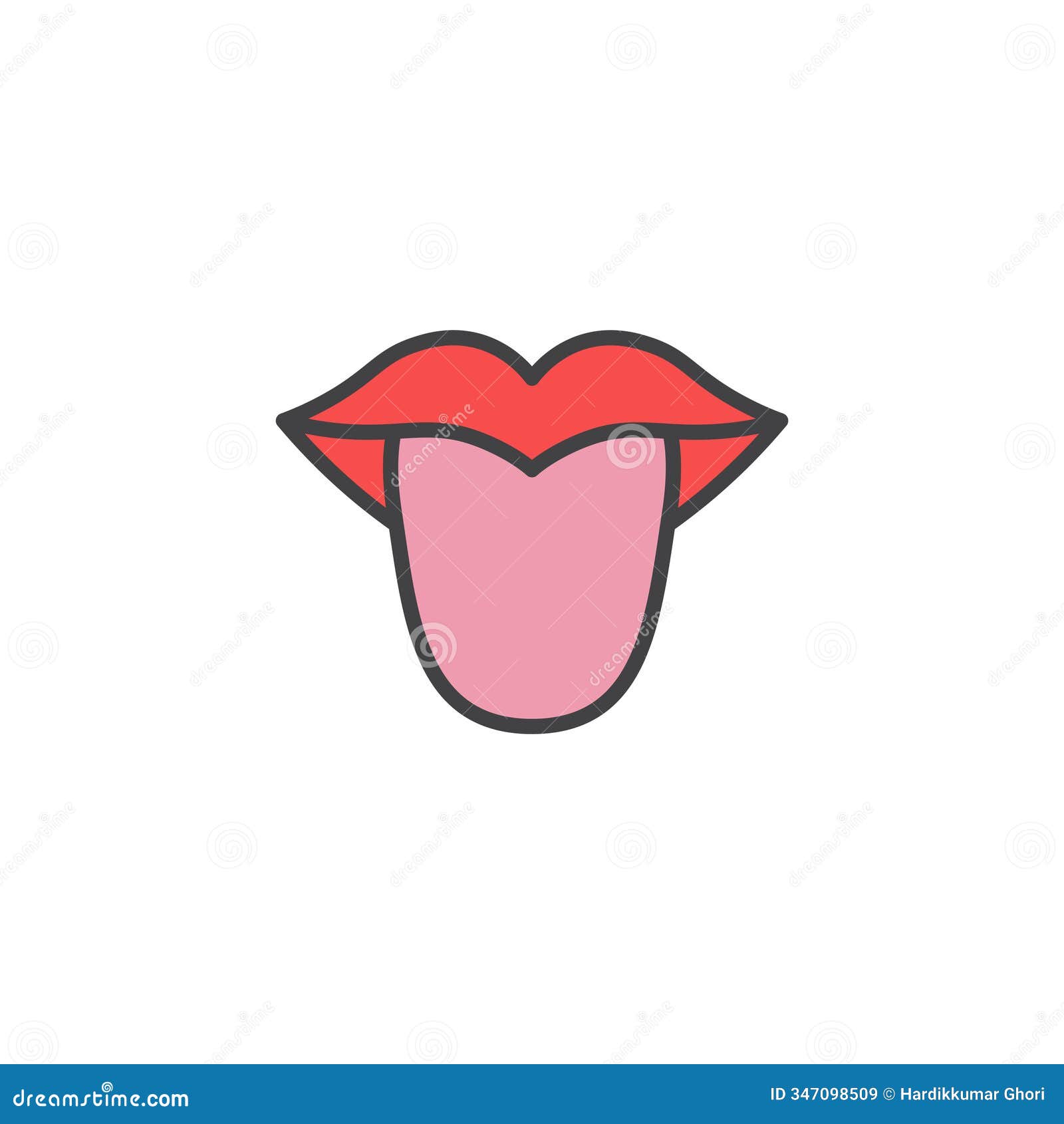 Tongue Icon Vector Isolated On White Background, Tongue Sign ...
