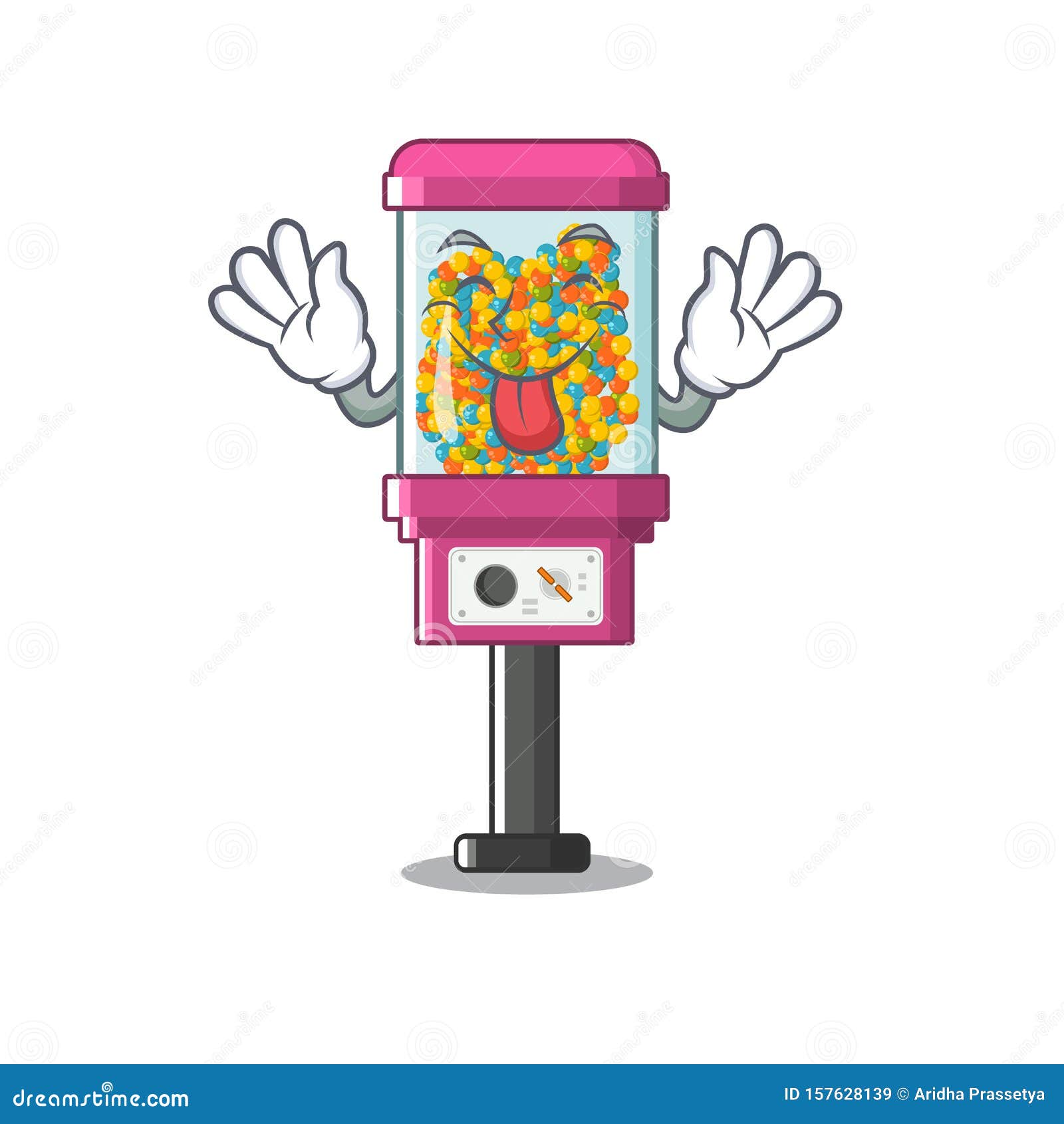 Tongue Out Candy Vending Machine on the Cartoon Stock Vector ...