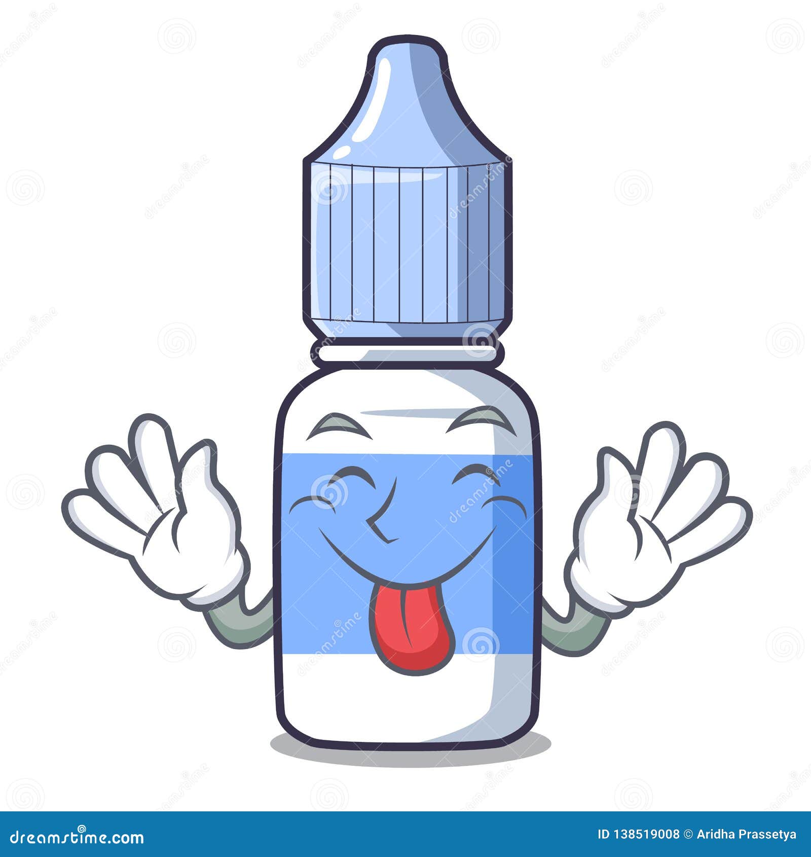 Tongue Out Eye Drops Isolated with the Characters Stock Vector ...