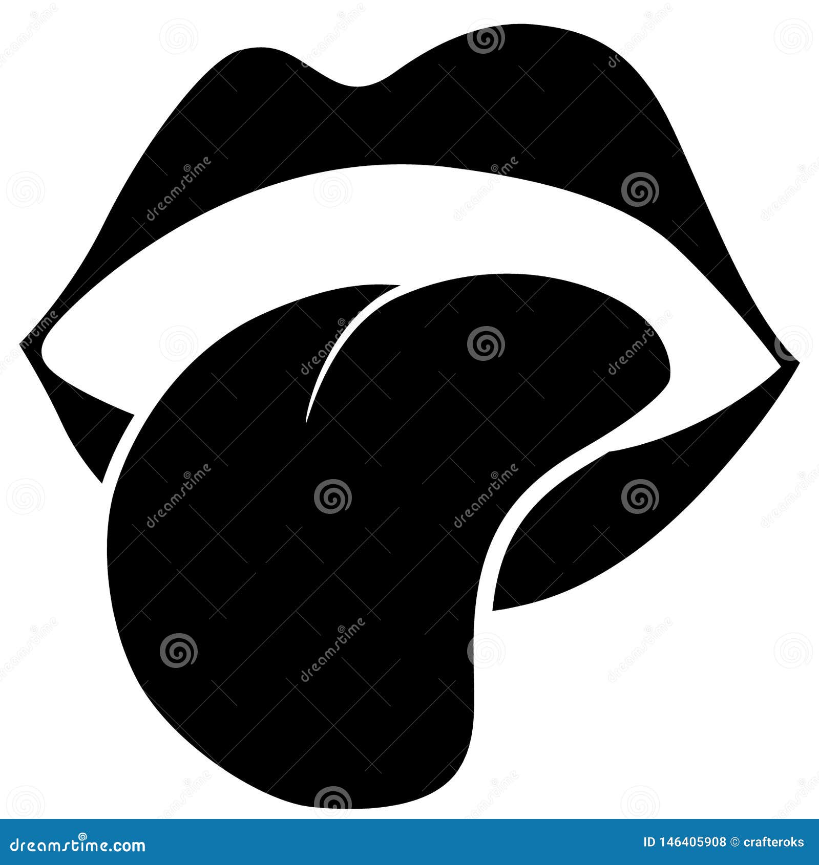 Tongue Out Vector Illustration by Crafteroks Stock Vector ...