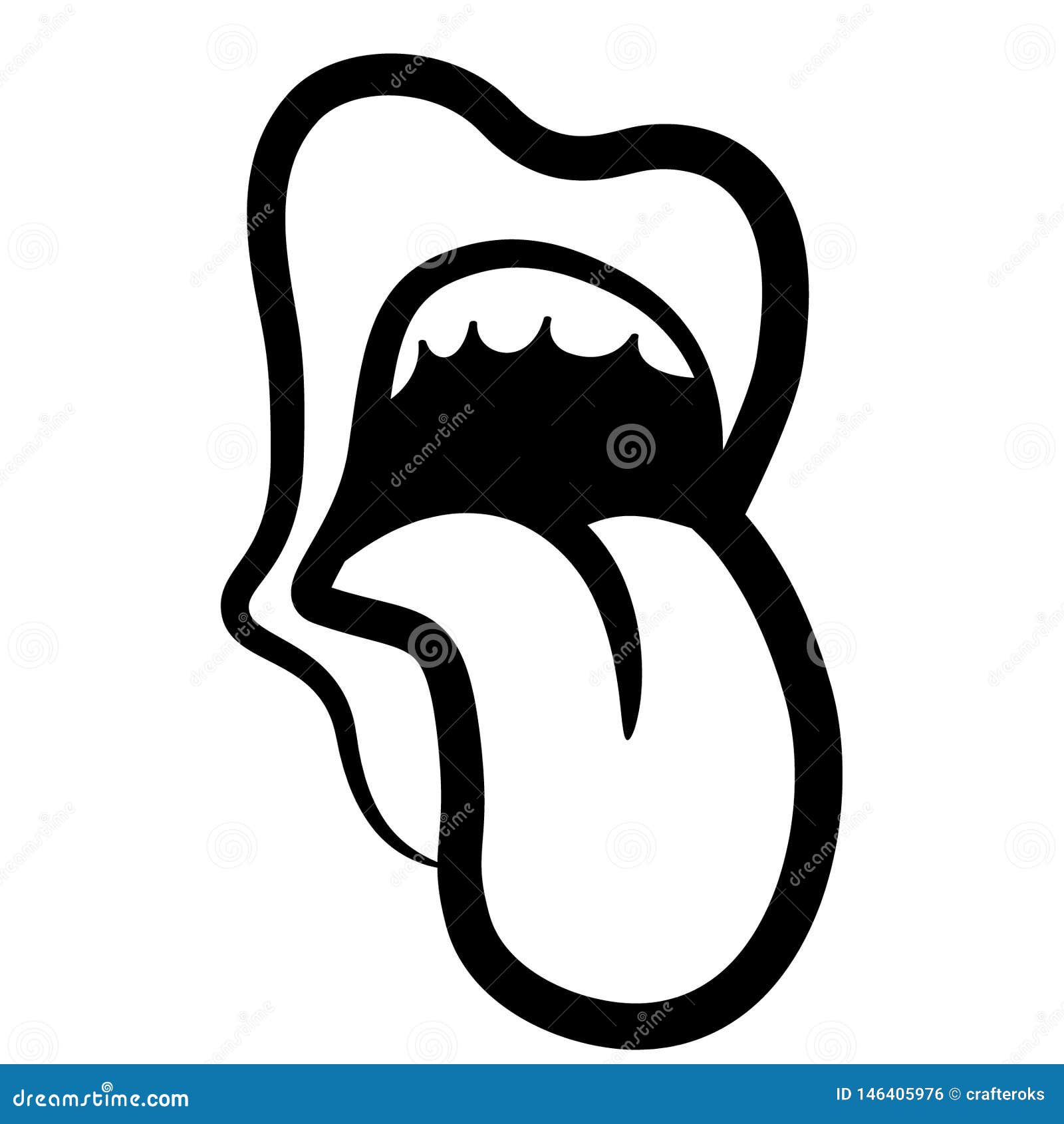 Tongue Out Vector Illustration by Crafteroks Stock Vector ...