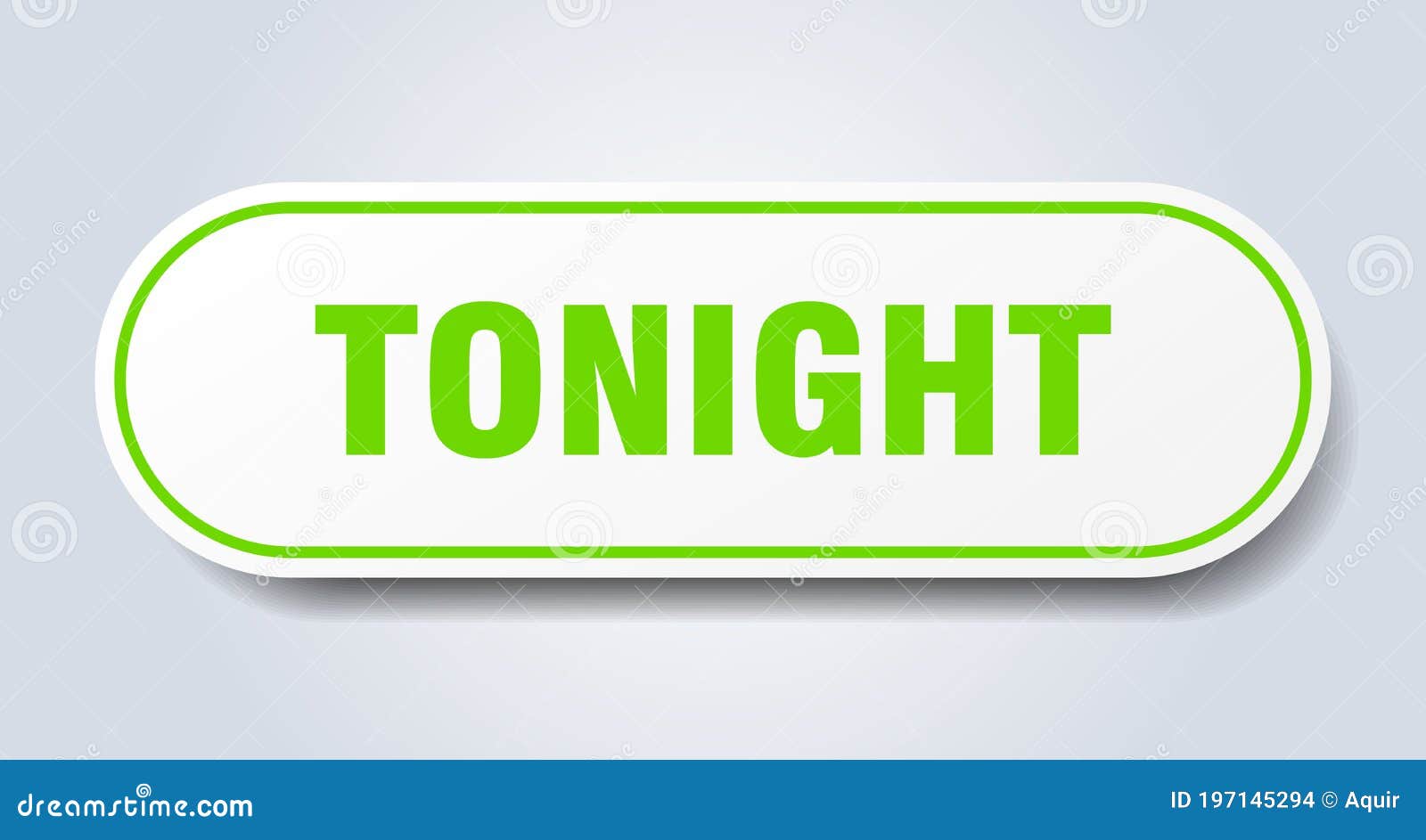 Tonight Button. Rounded Sign On White Background Vector Illustration ...