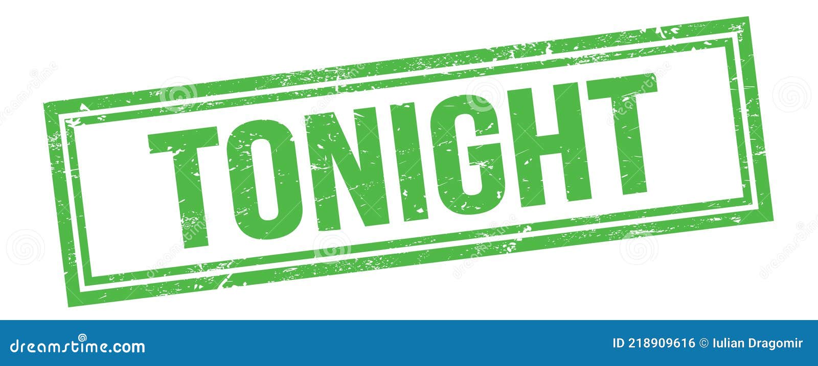 TONIGHT Text on Green Grungy Vintage Stamp Stock Illustration ...