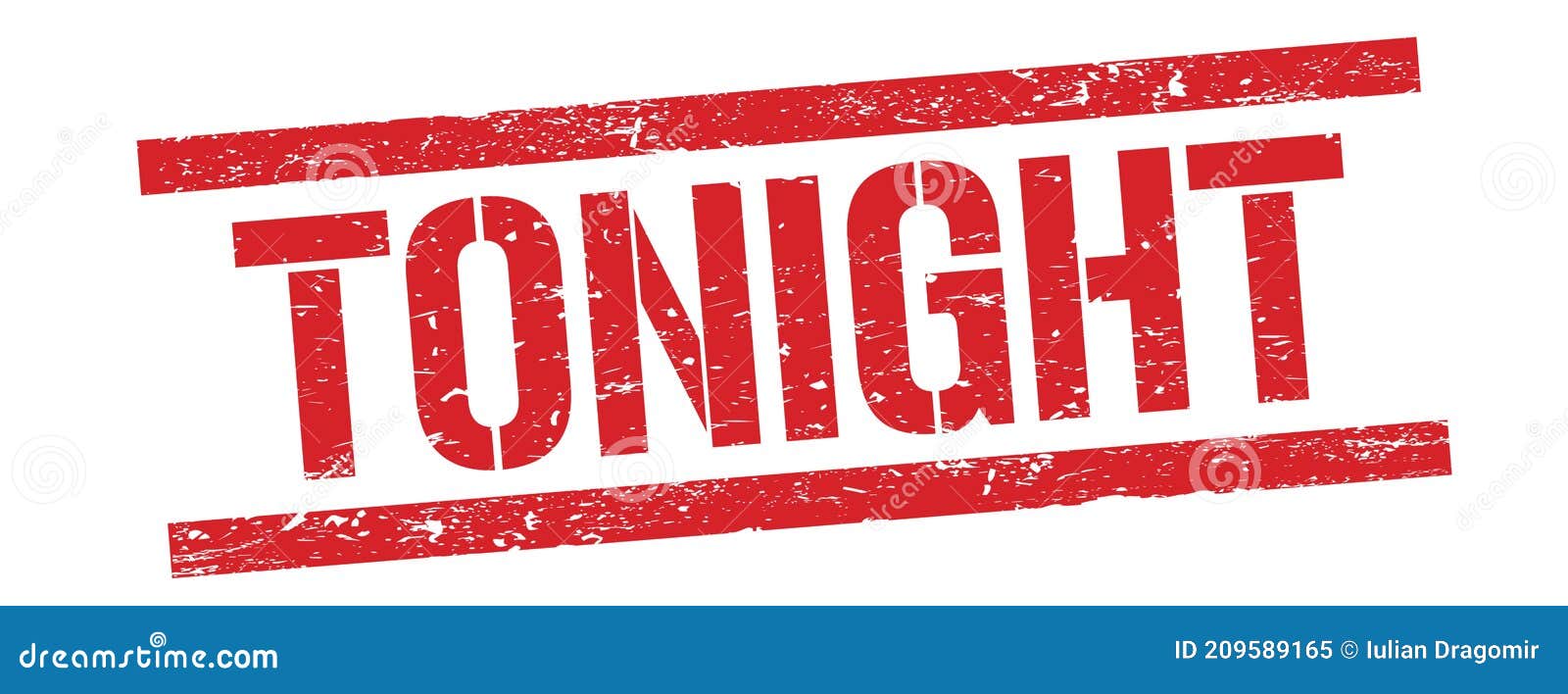 TONIGHT Text on Red Vintage Lines Stamp Stock Illustration ...