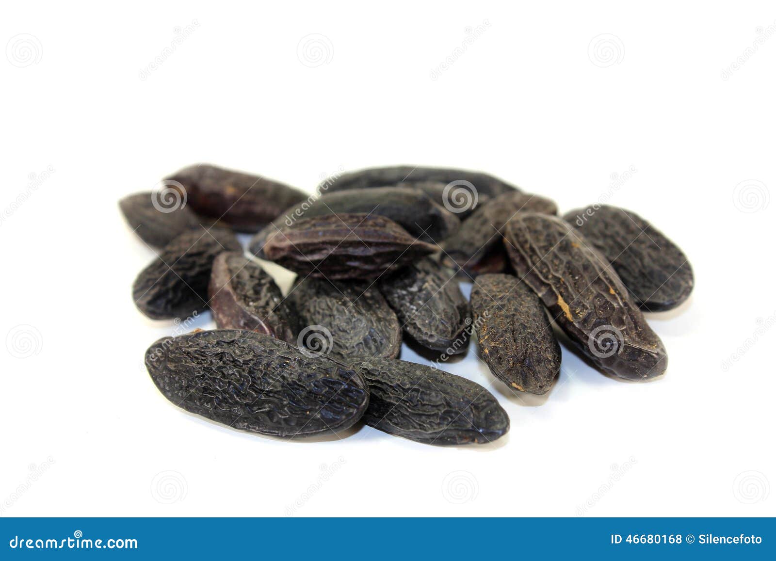 Tonka Beans Isolated On White Background. Bean Of Dipteryx Odorata ...