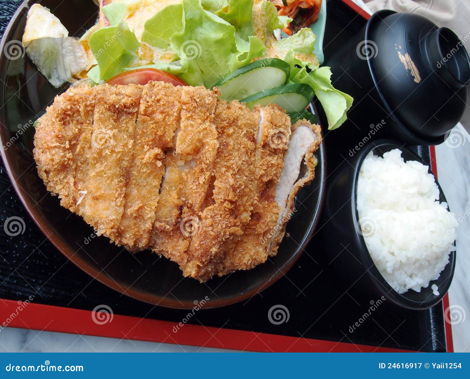 Tonkatsu set stock image. Image of breaded, restaurant - 24616917
