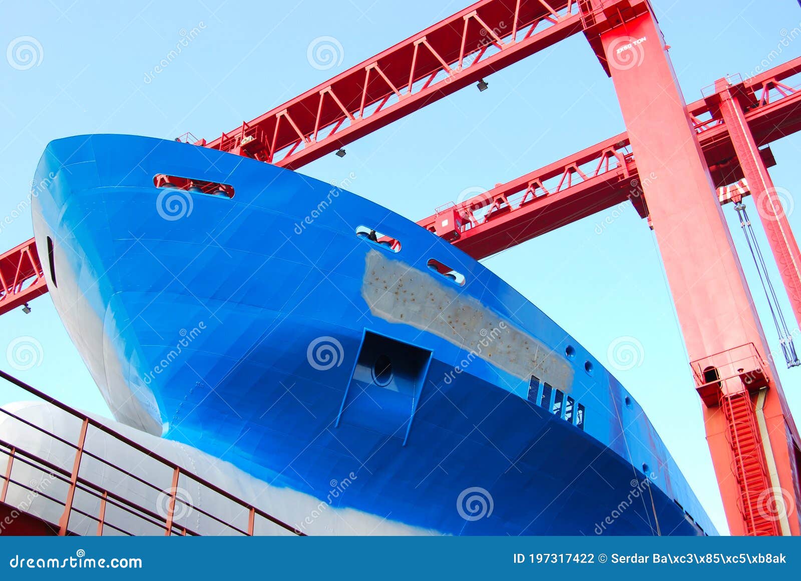 Tonnage Steel Ship is Under Construction in Shipyard, Shipbuilding ...