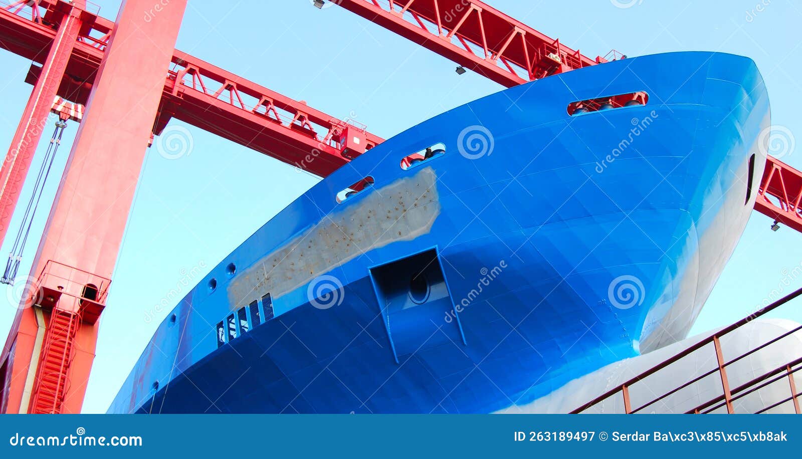 Tonnage Steel Ship is Under Construction in Shipyard, Shipbuilding ...
