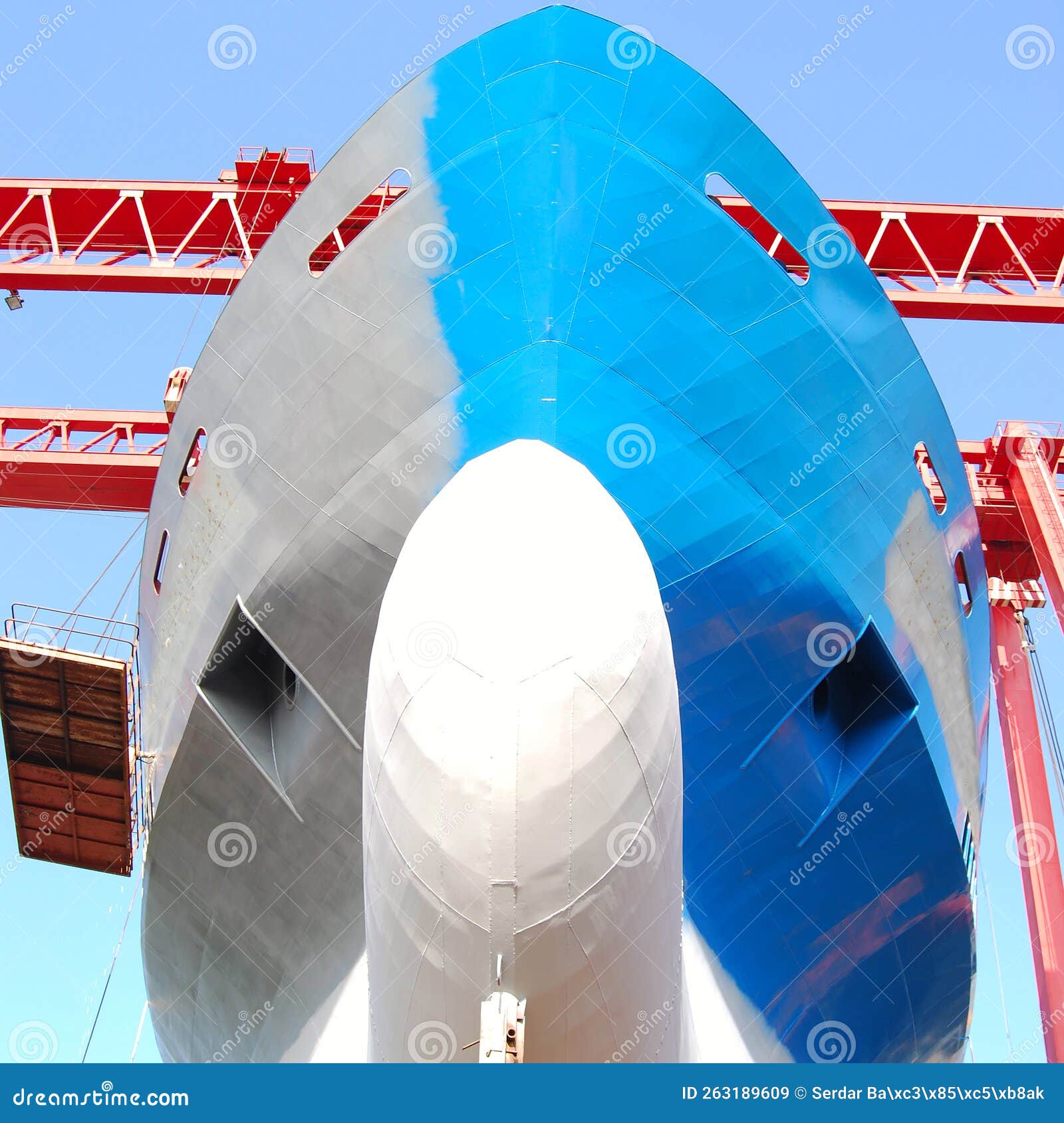 Tonnage Steel Ship is Under Construction in Shipyard, Shipbuilding ...