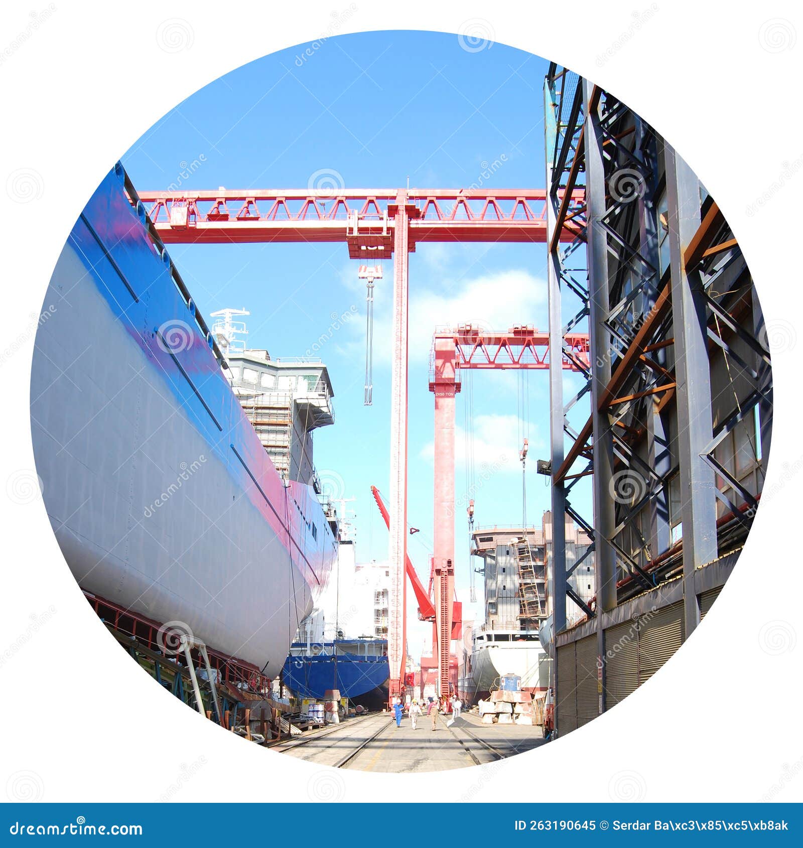 Tonnage Steel Ship is Under Construction in Shipyard, Shipbuilding ...