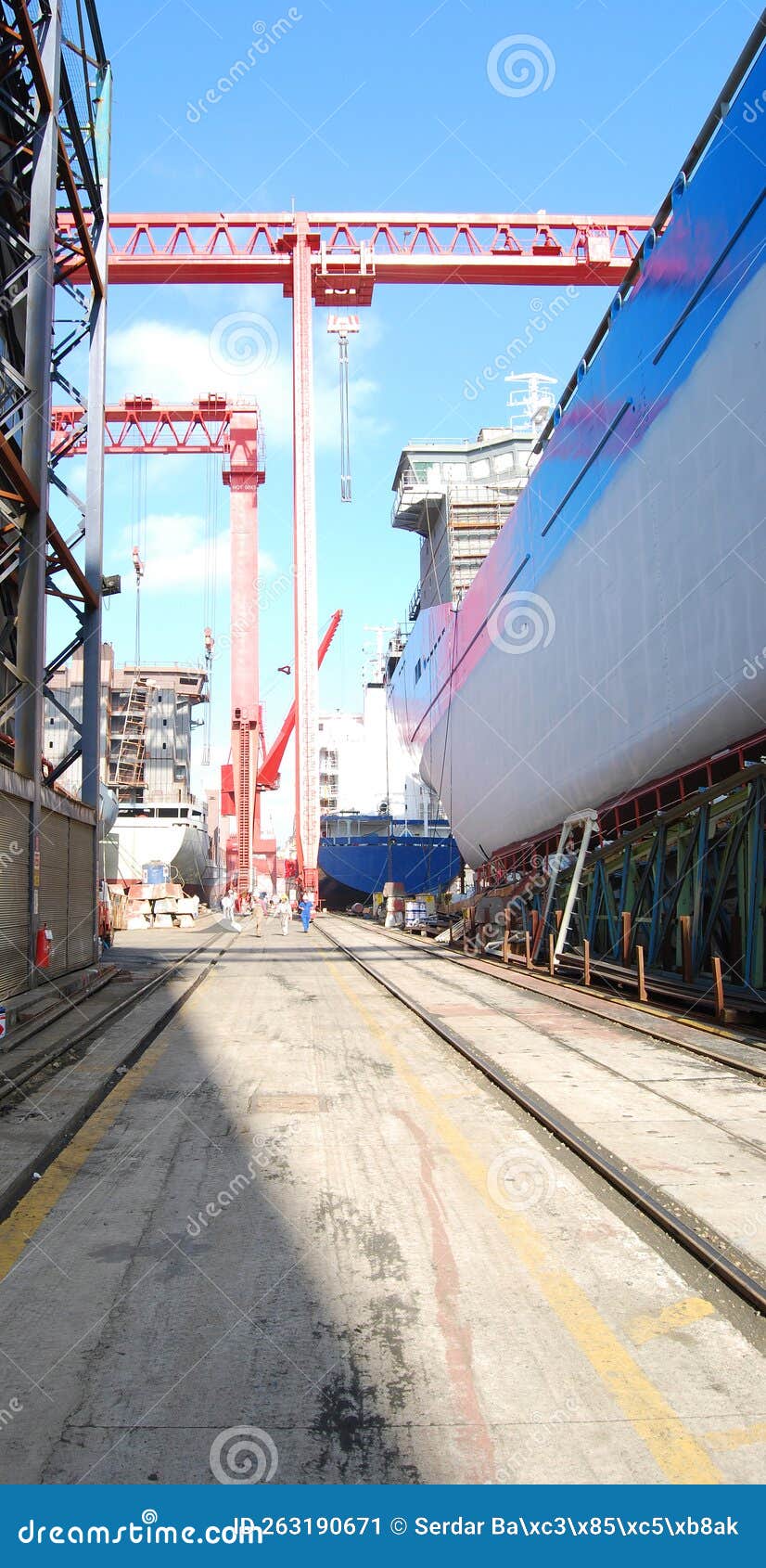 Tonnage Steel Ship is Under Construction in Shipyard, Shipbuilding ...