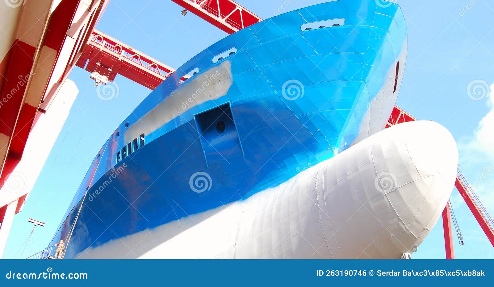 Tonnage Steel Ship is Under Construction in Shipyard, Shipbuilding ...