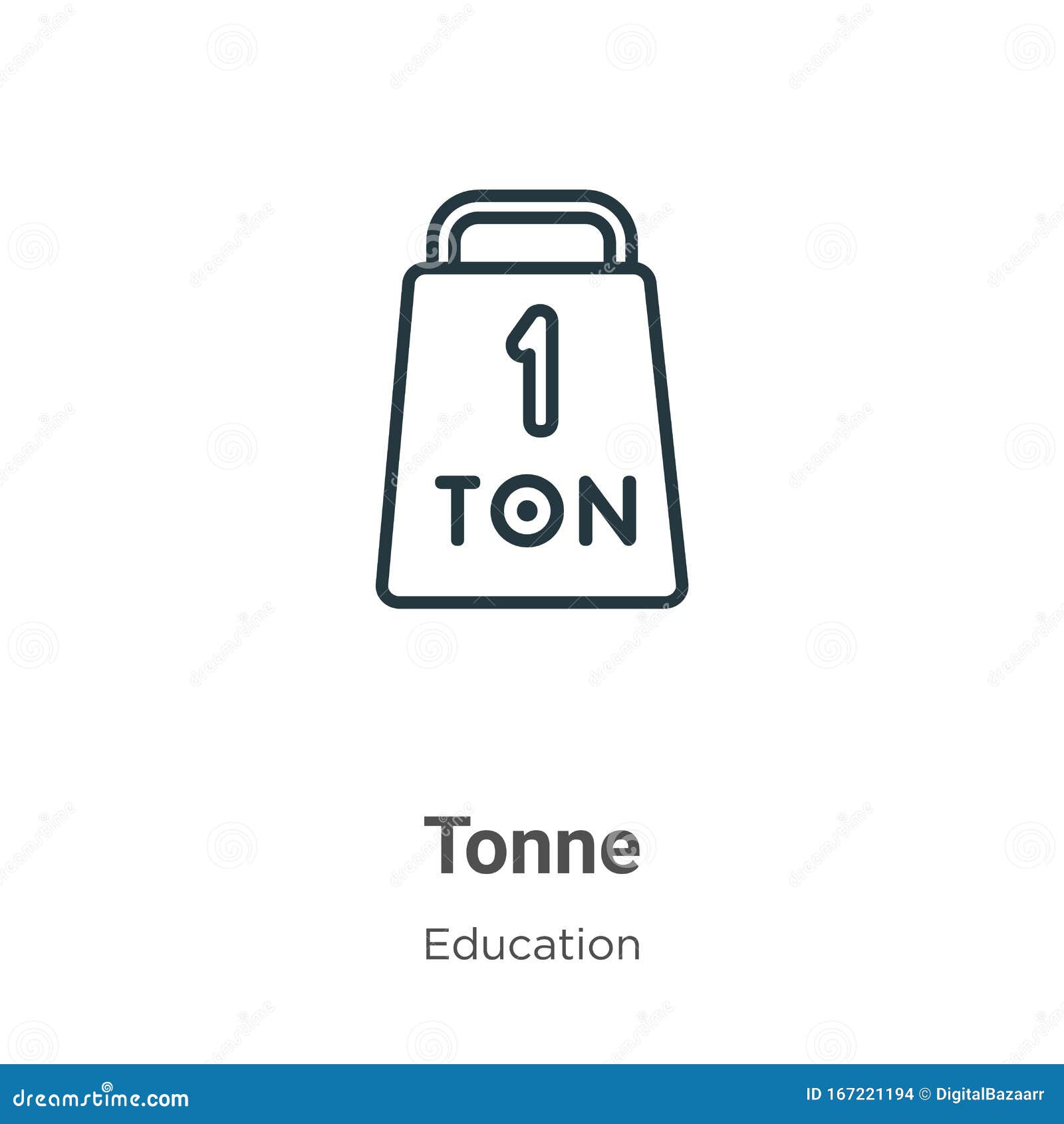 Tonne Icon Vector Isolated On White Background, Tonne Sign , Sign And ...