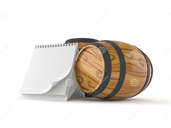 Tonneau Avec Le Calendrier Vide Illustration Stock - Illustration du ...