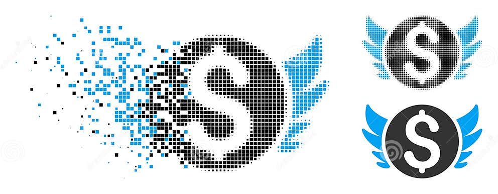 Tono Medio Destrozado Angel Investment Icon De Pixelated Ilustración ... Tono Medio Destrozado Angel Investment Icon De Pixelated Ilustración ...
