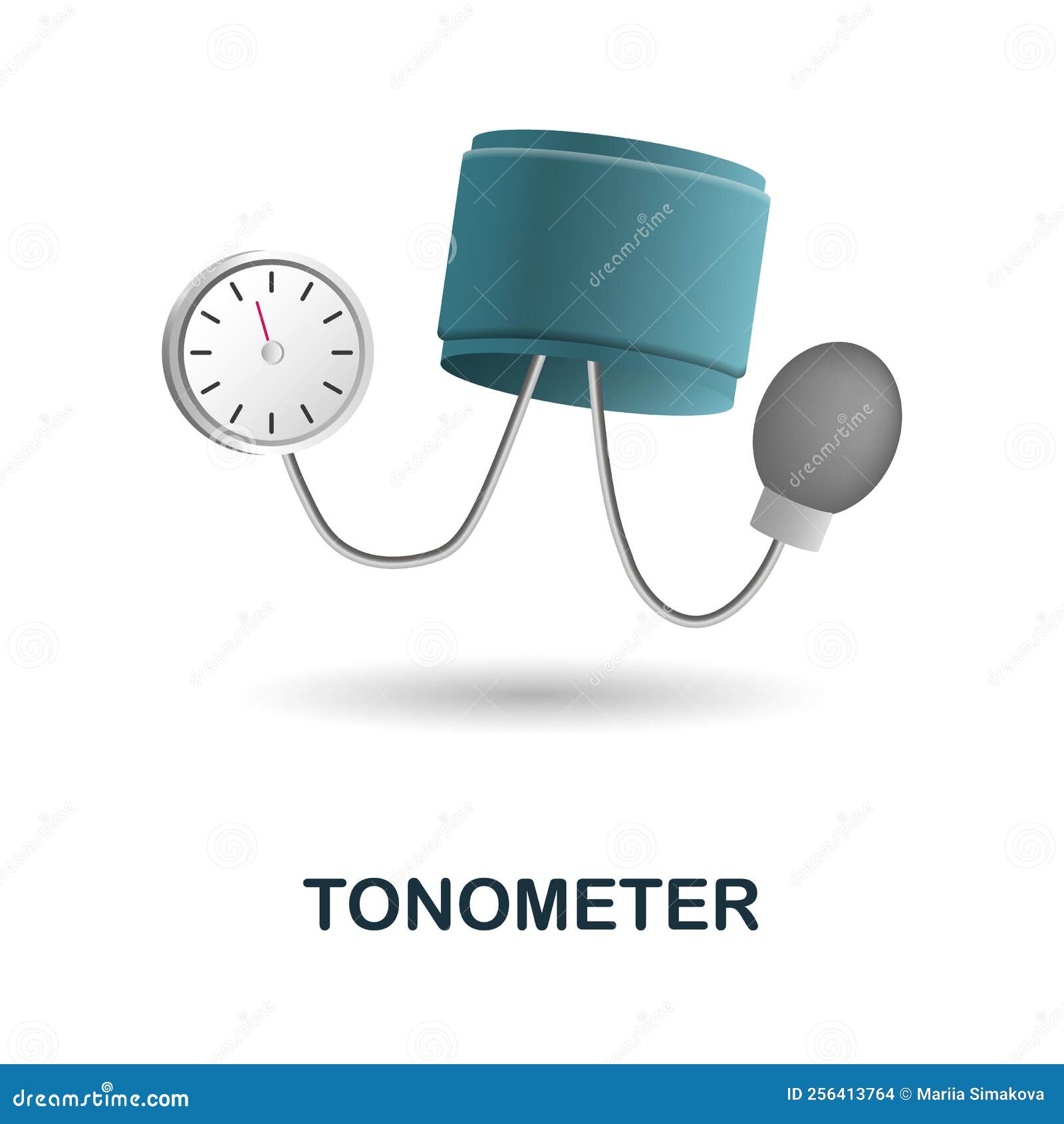 Tonometer Icon. 3d Illustration from Measuring Collection Stock ...