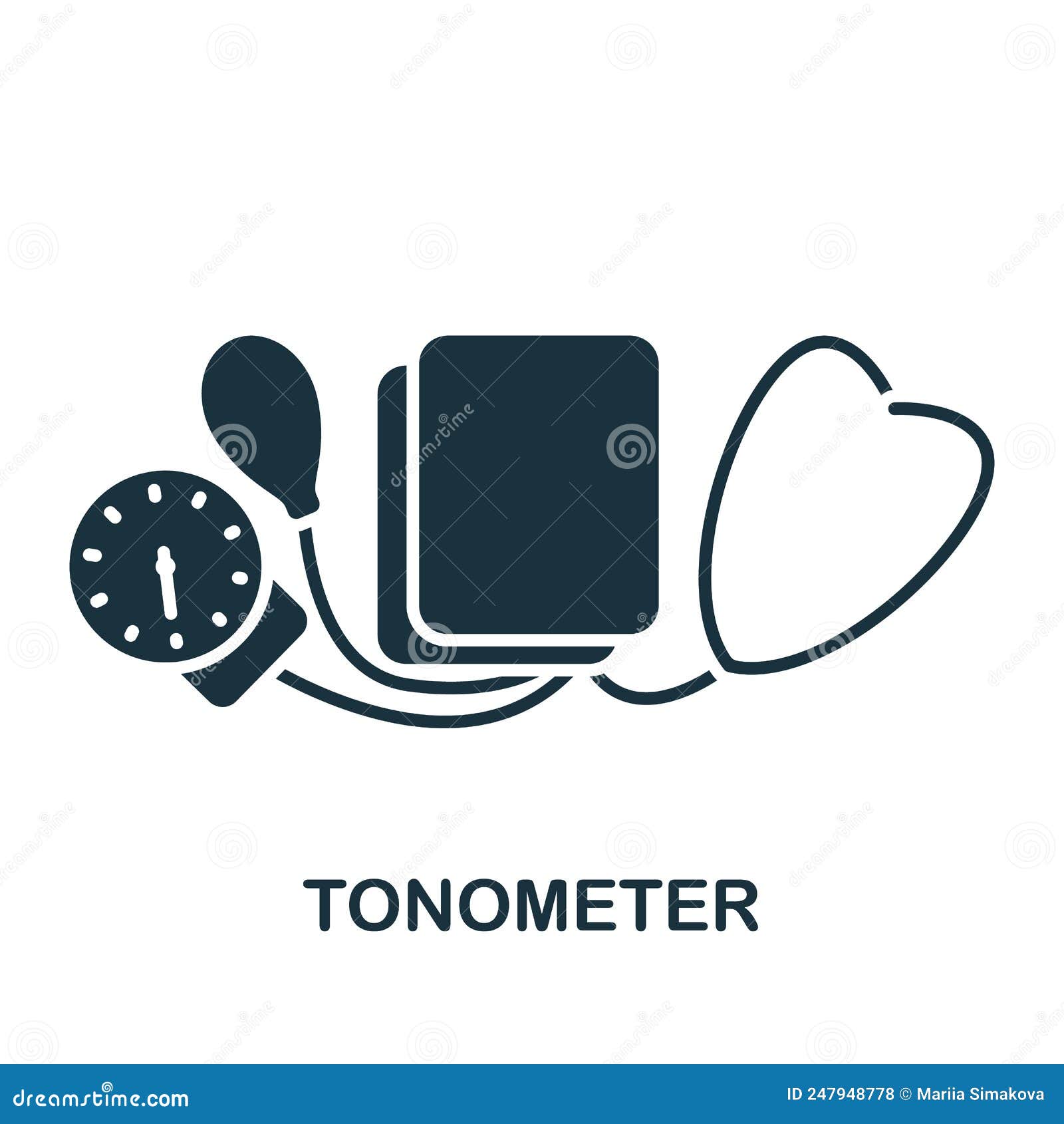 Tonometer Icon. Monochrome Simple Measuring Icon for Templates, Web ...