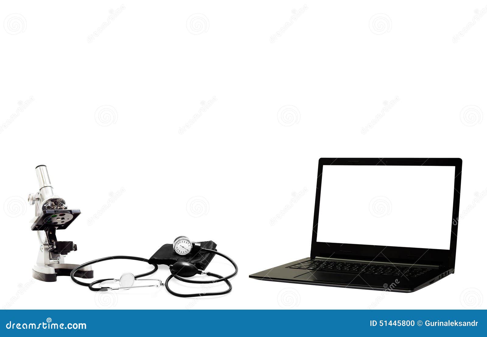 Microscope With Computer Monitor On Desk Royalty-Free Stock Image ...