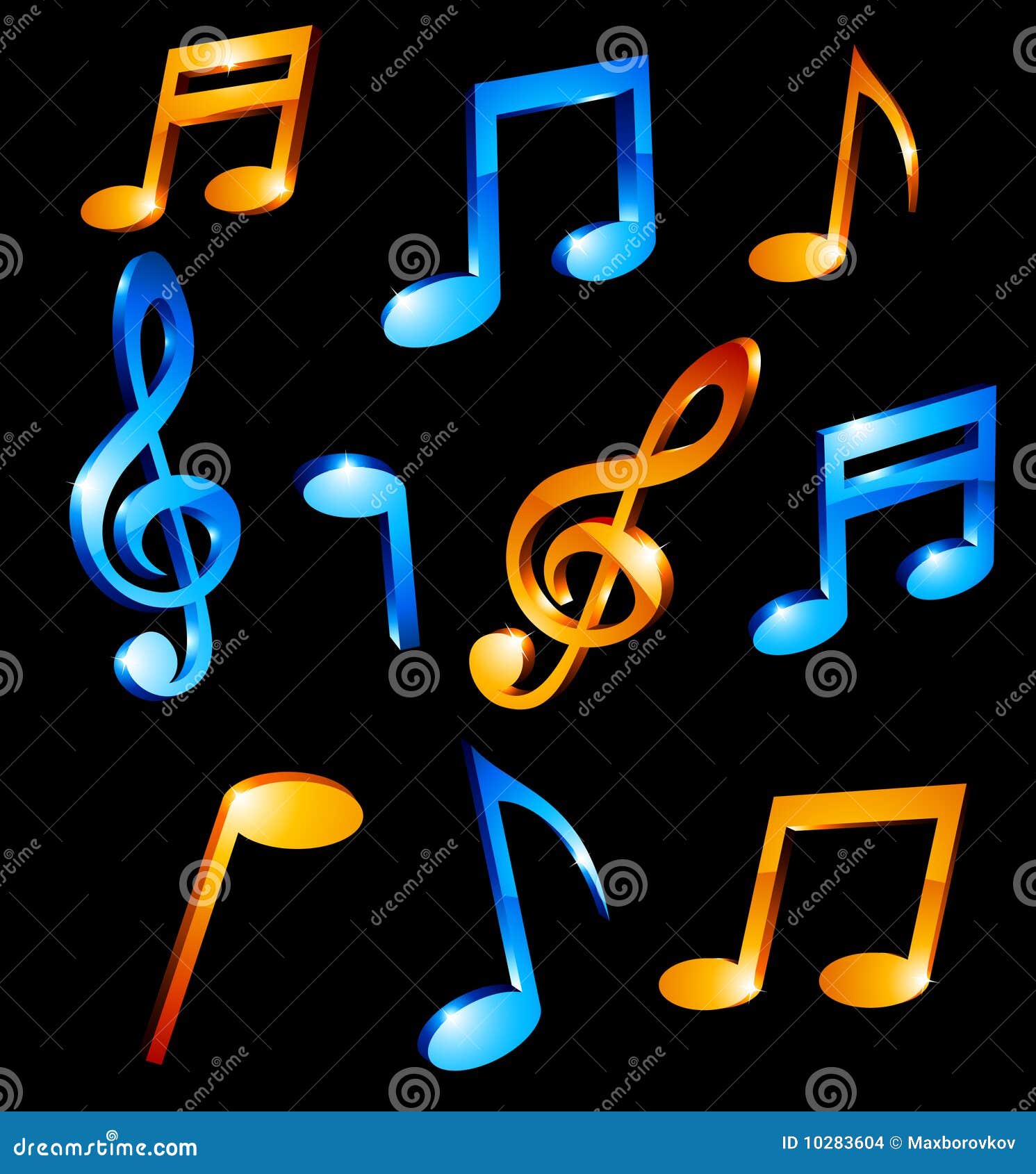 Tonos de la música. ilustración del vector. Ilustración de estilo ...