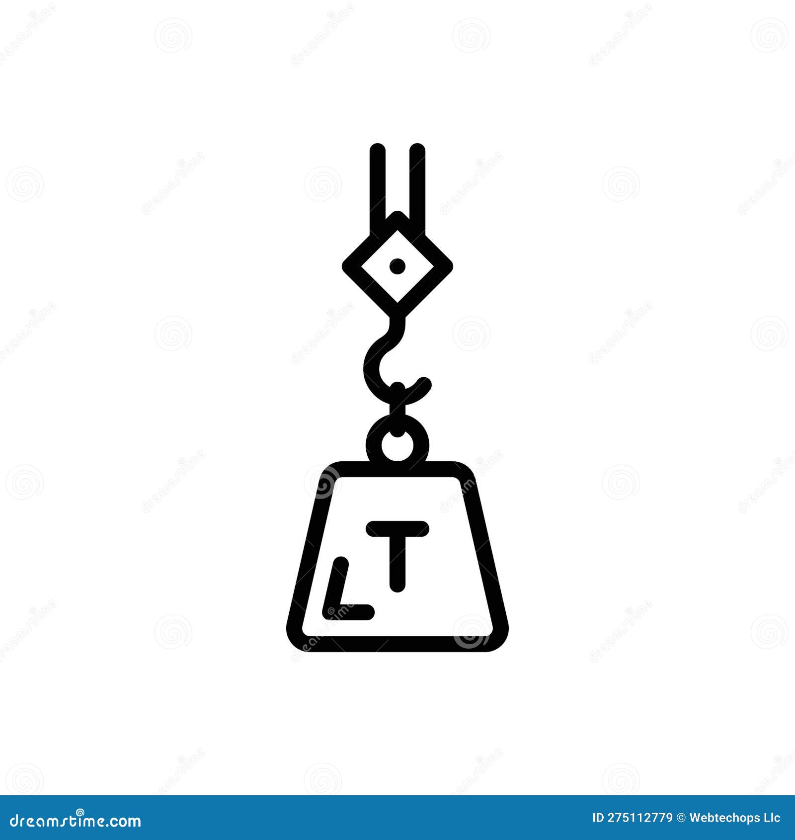 Black Line Icon for Tons, Weight and Measure Stock Vector ...