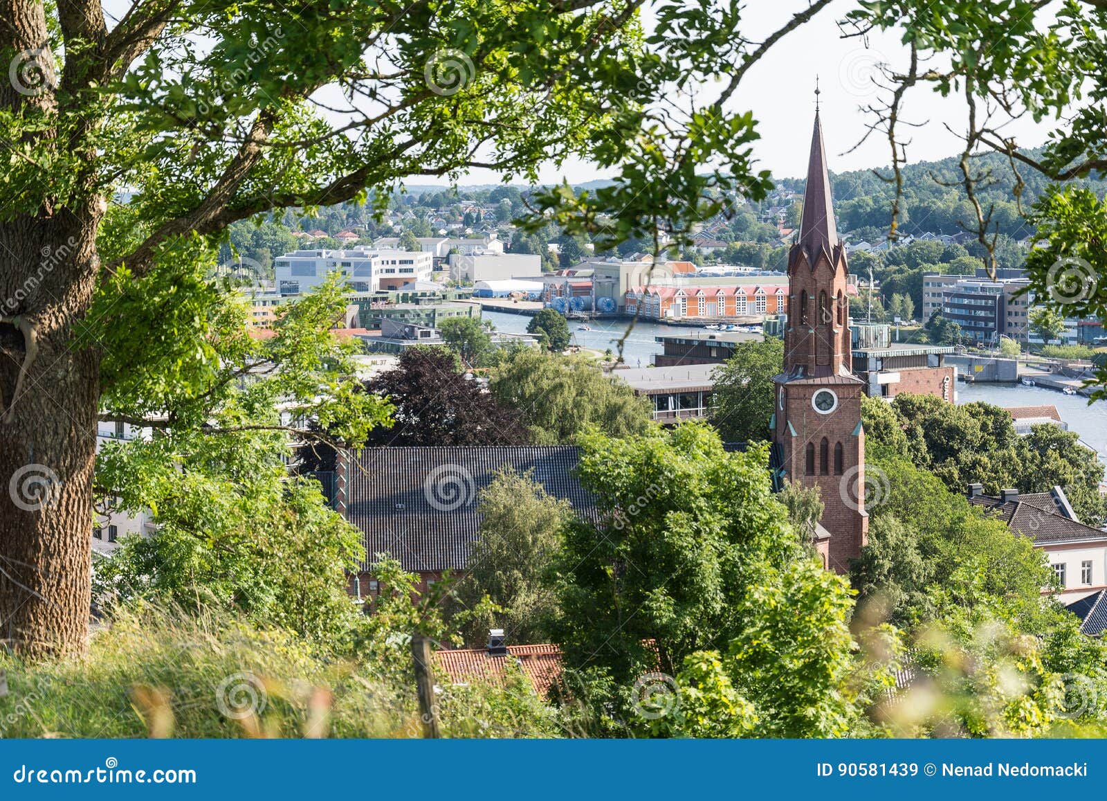 Tonsberg by day panorama editorial stock image. Image of tranquil ...