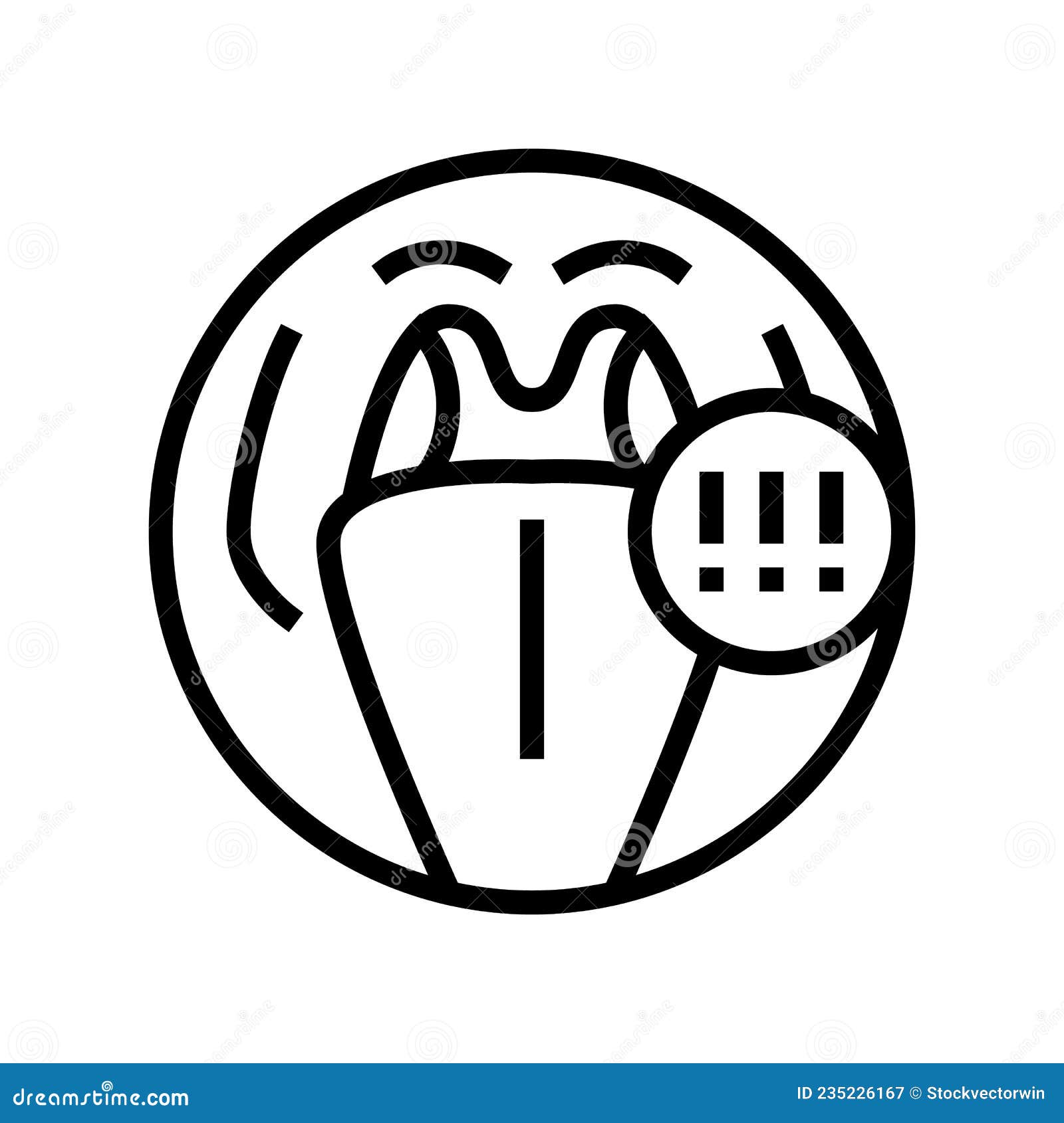 Tonsils Adenoid Problems Color Line Icon. Human Diseases. Vector ...