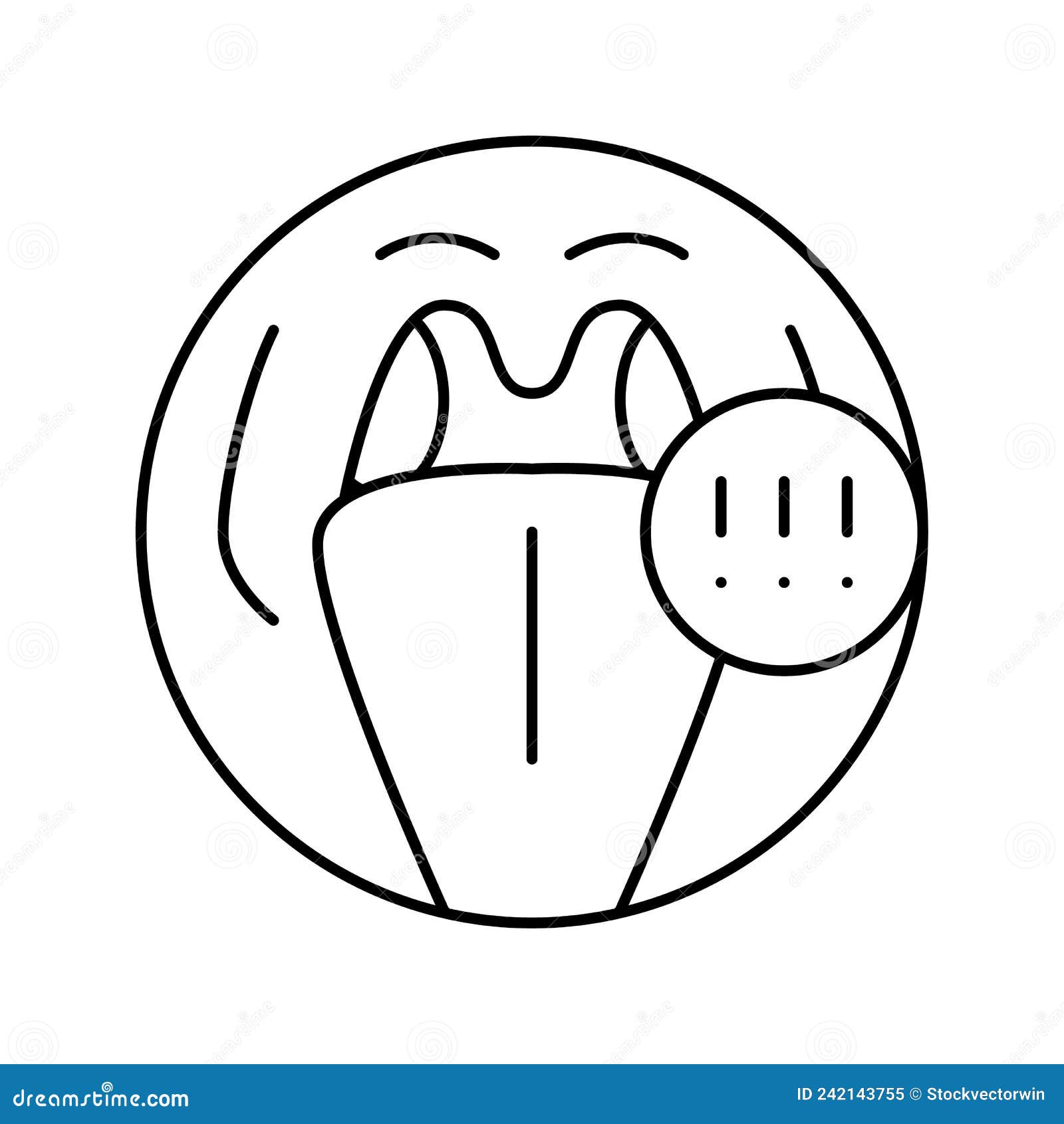 Tonsils Adenoid Problems Color Line Icon. Human Diseases. Vector ...