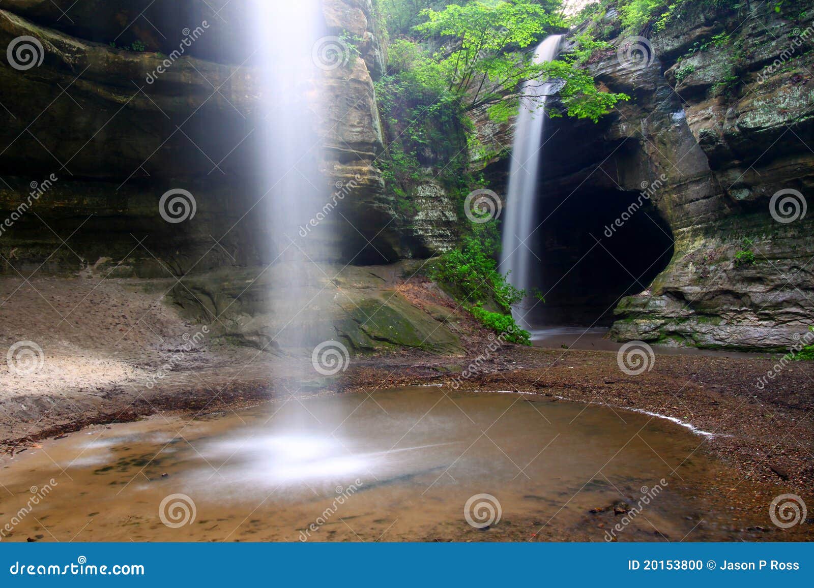Tonti Canyon Falls - Illinois Stock Photo - Image of landscape ...