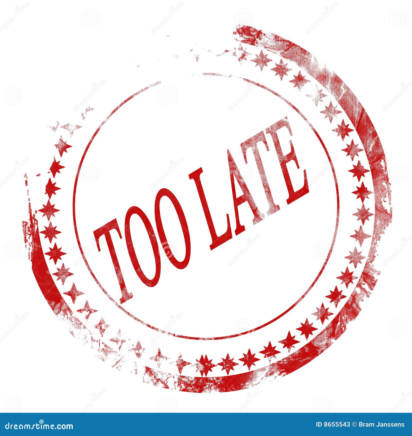 Too late stock illustration. Illustration of worn, stamp - 8655543