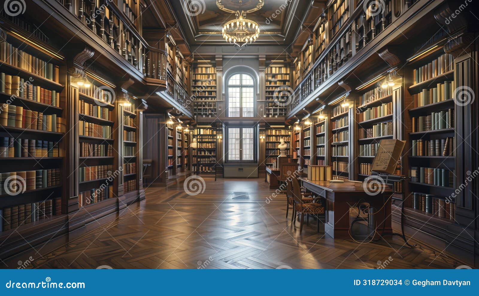 Too Many Books in the Library, Library Inside, Modern Library Interior ...