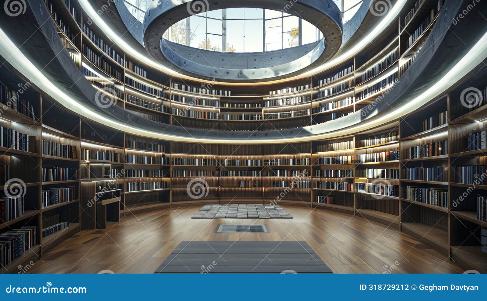 Too Many Books in the Library, Library Inside, Modern Library Interior ...