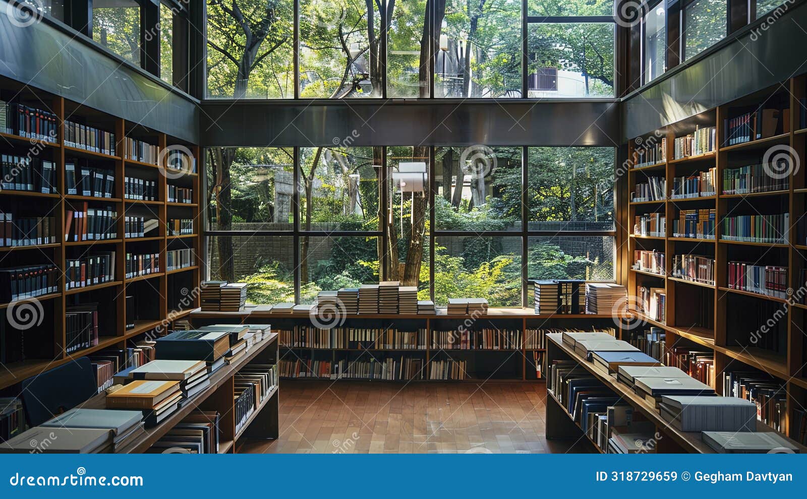 Too Many Books in the Library, Library Inside, Modern Library Interior ...