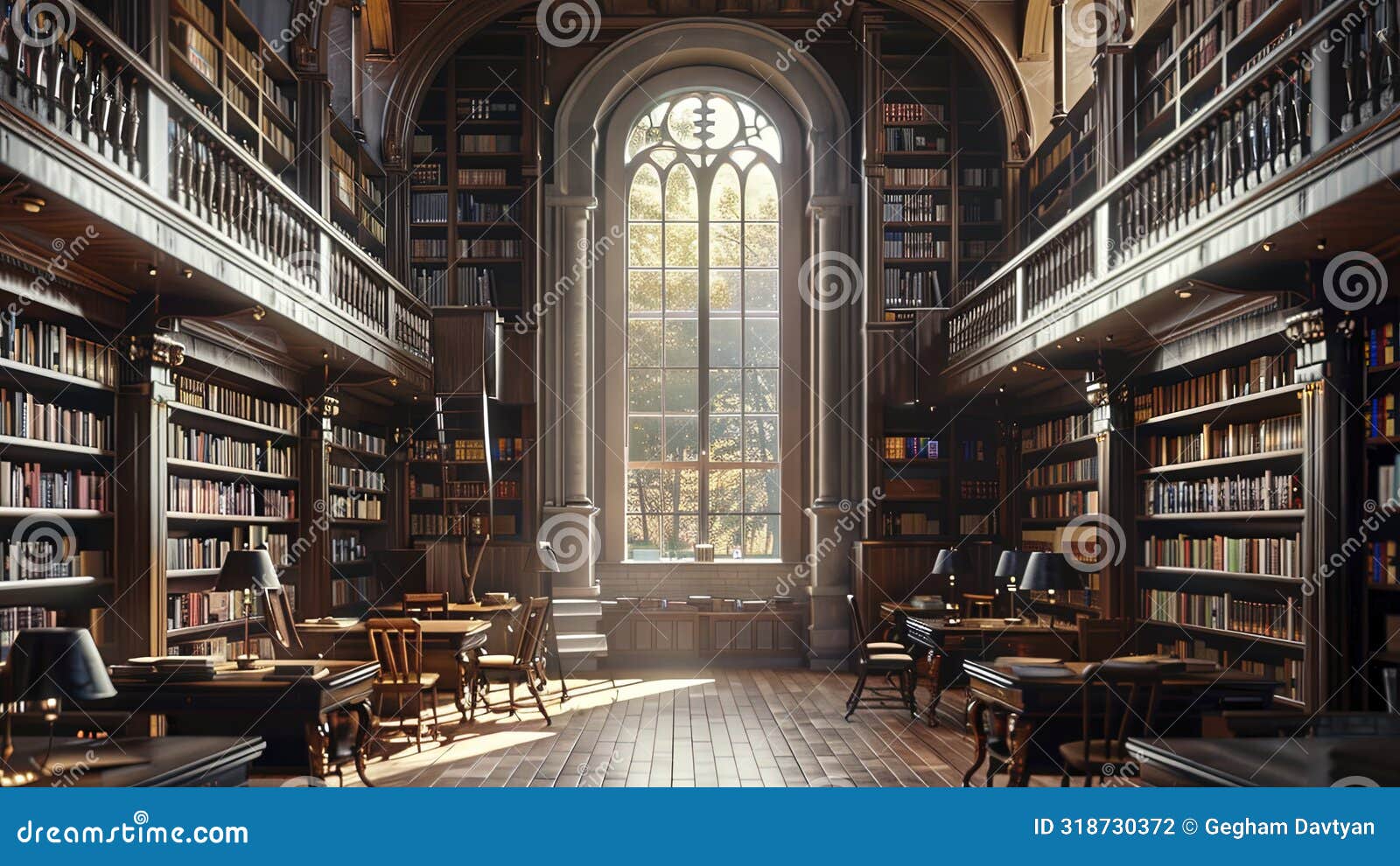 Too Many Books in the Library, Library Inside, Modern Library Interior ...