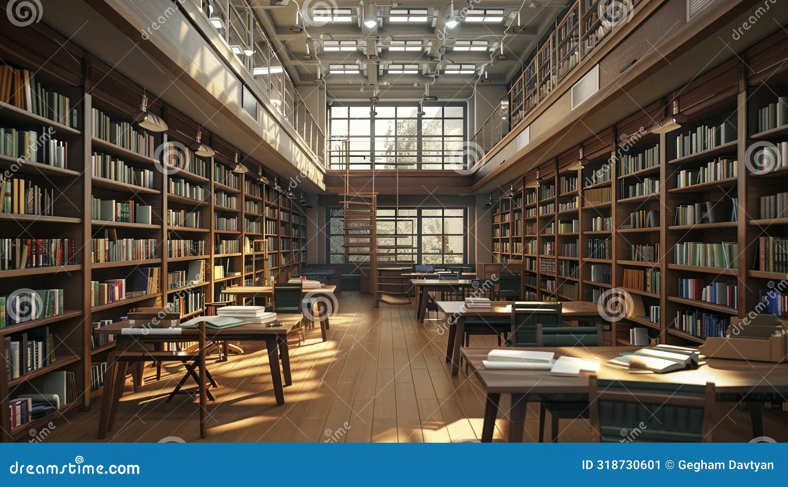 Too Many Books in the Library, Library Inside, Modern Library Interior ...