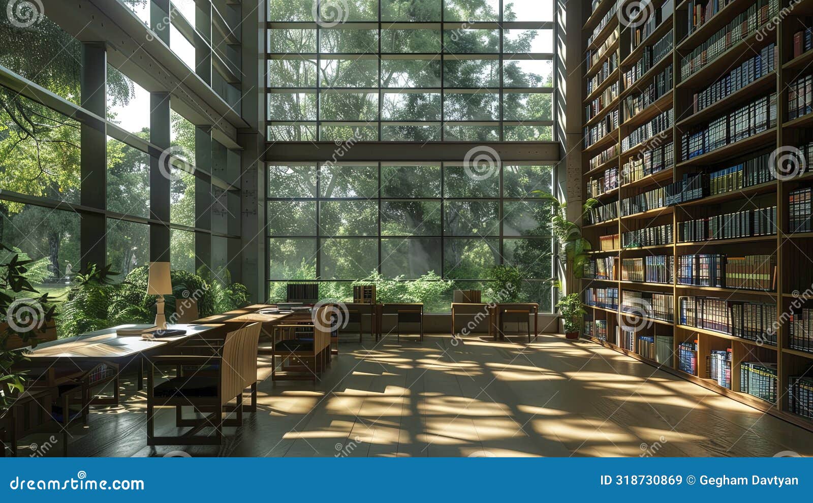 Too Many Books in the Library, Library Inside, Modern Library Interior ...
