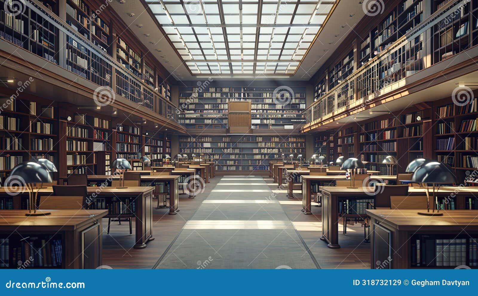 Too Many Books in the Library, Library Inside, Modern Library Interior ...