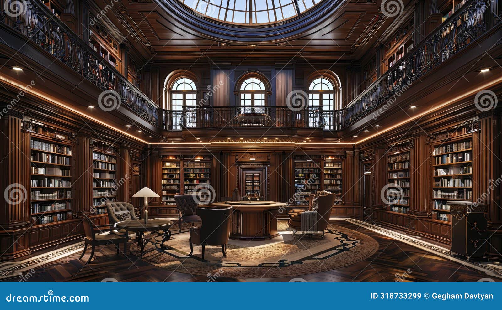 Too Many Books in the Library, Library Inside, Modern Library Interior ...