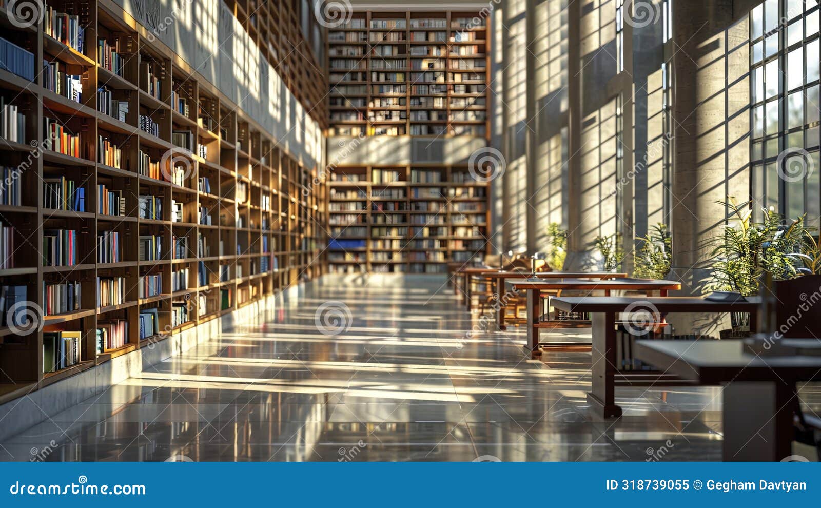 Too Many Books in the Library, Library Inside, Modern Library Interior ...