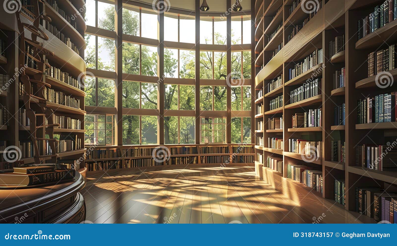 Too Many Books in the Library, Library Inside, Modern Library Interior ...