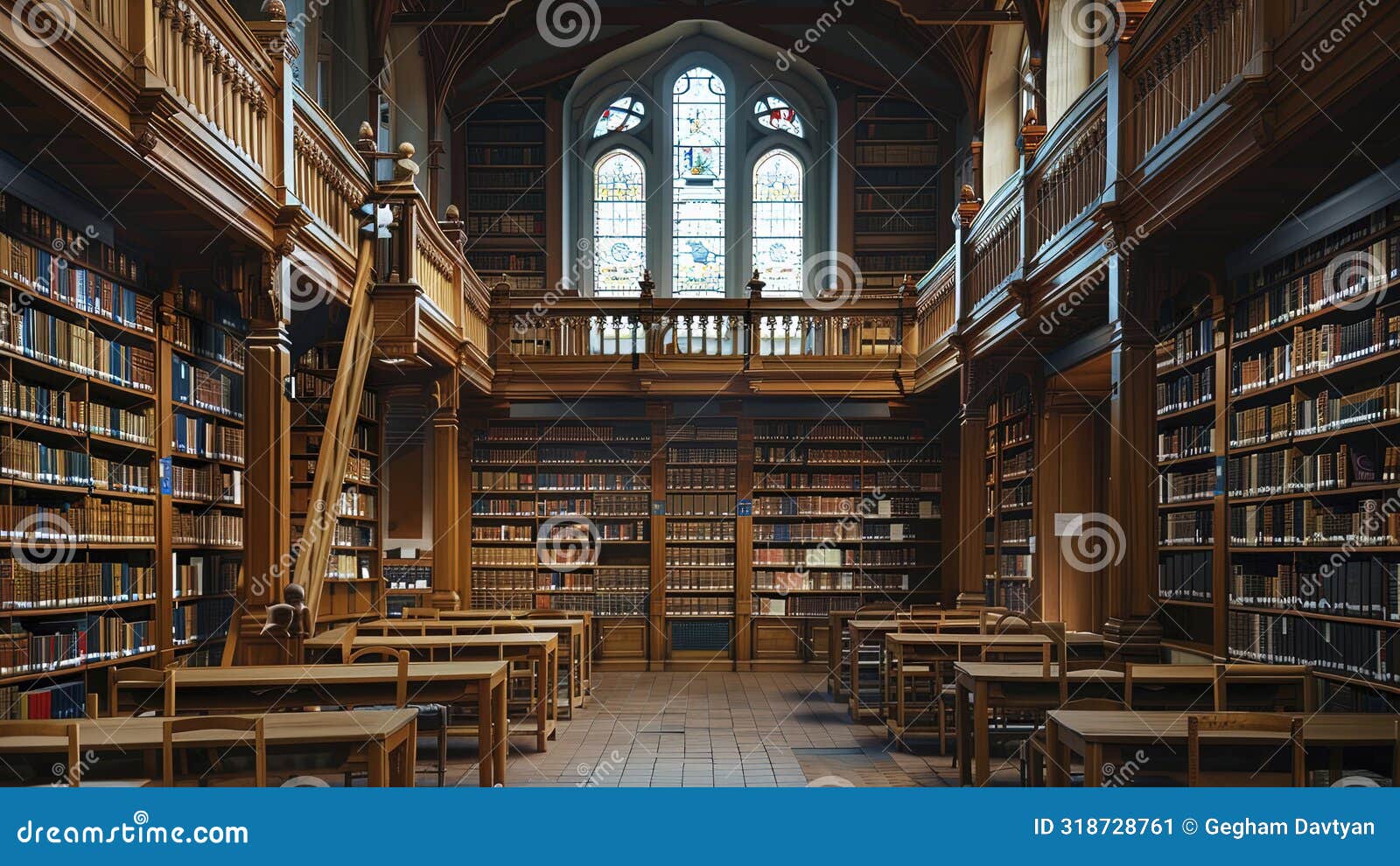 Too Many Books in the Library, Library Inside, Modern Library Interior ...