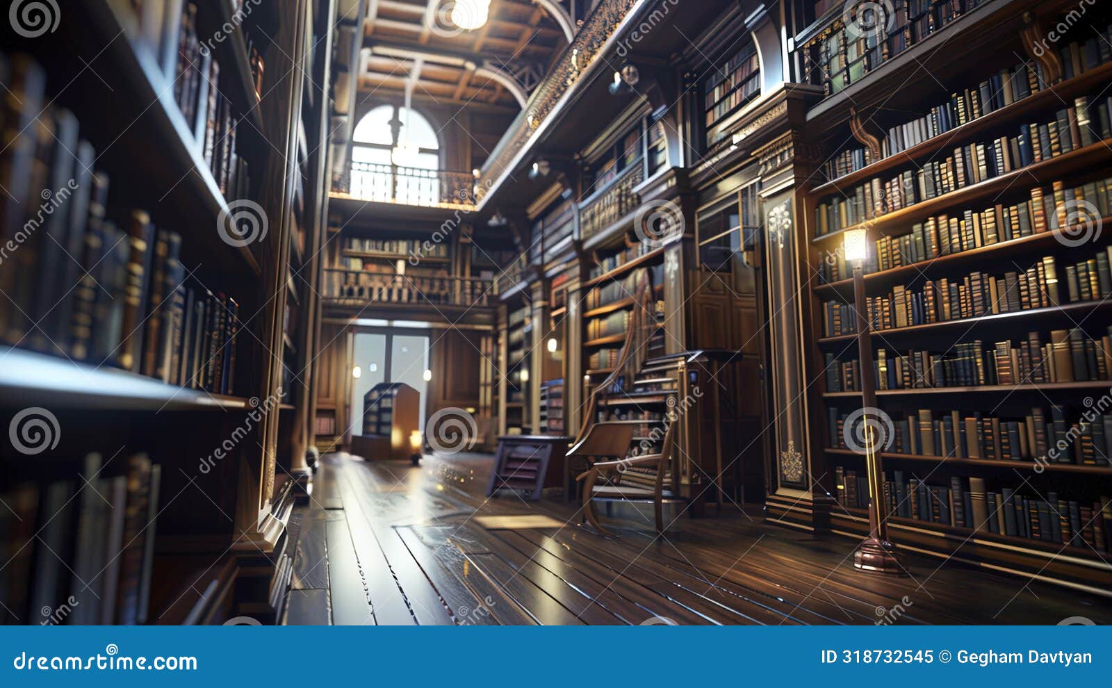 Too Many Books in the Library, Library Inside, Modern Library Interior ...