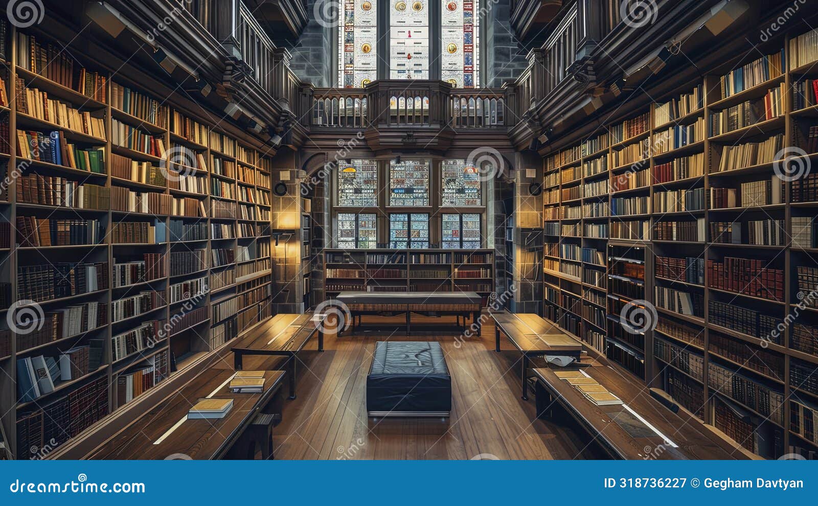 Too Many Books in the Library, Library Inside, Modern Library Interior ...